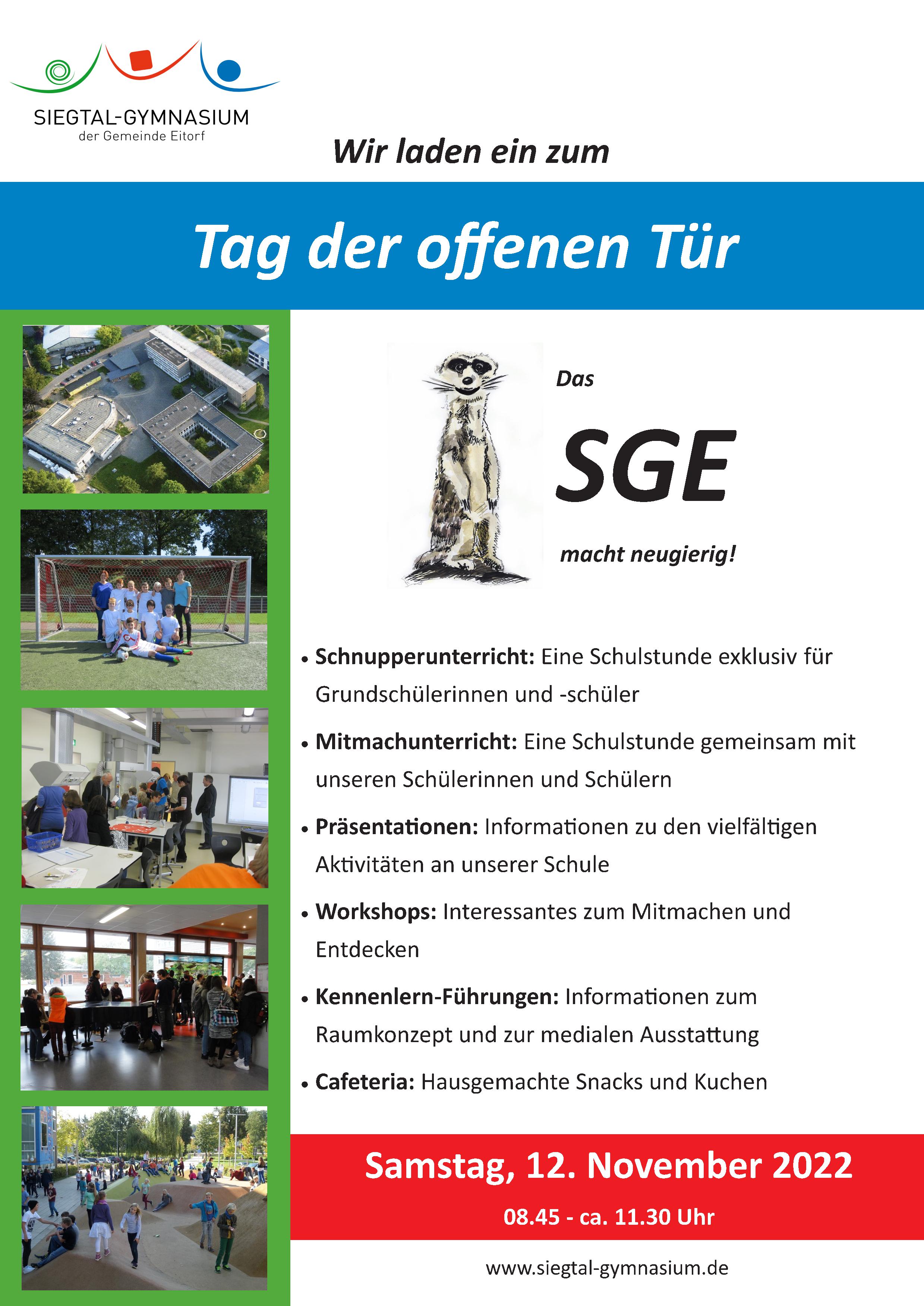 Flyer zum Tag der offenen Tür 2022 – Siegtal-Gymnasium Eitorf